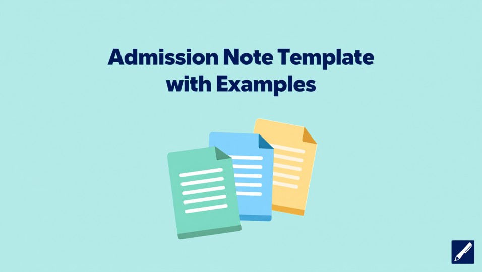 Admission Note Template with Examples