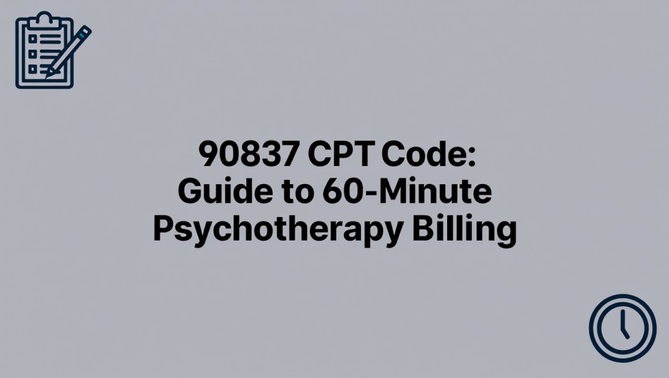 90837 CPT Code: Manual to 60-Minute Psychotherapy Billing