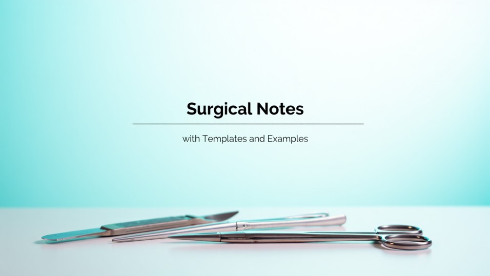 Surgical Notes with Templates and Examples