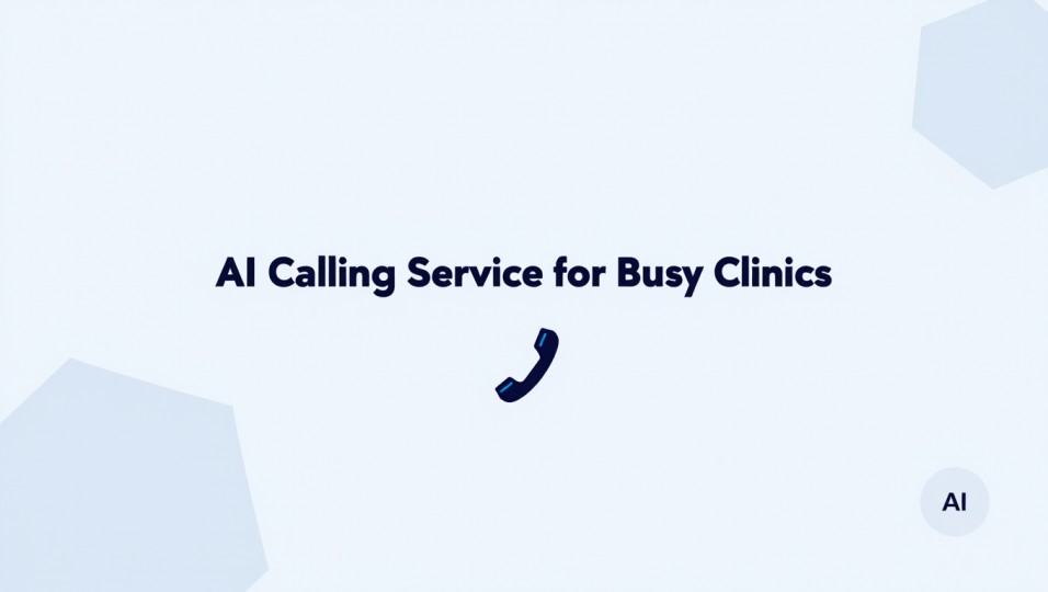 AI Calling Service for Busy Clinics