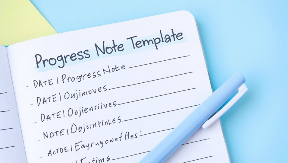 Progress note template with examples