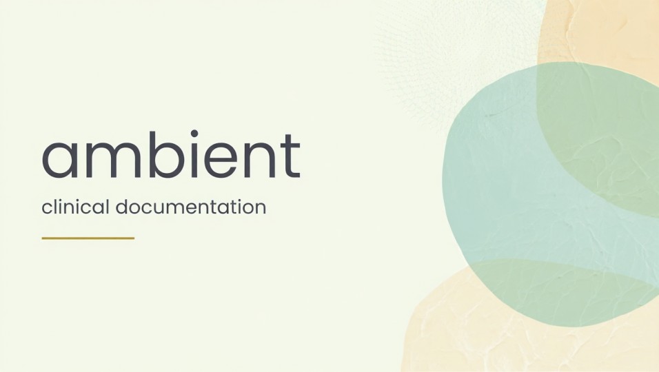 Ambient clinical documentation