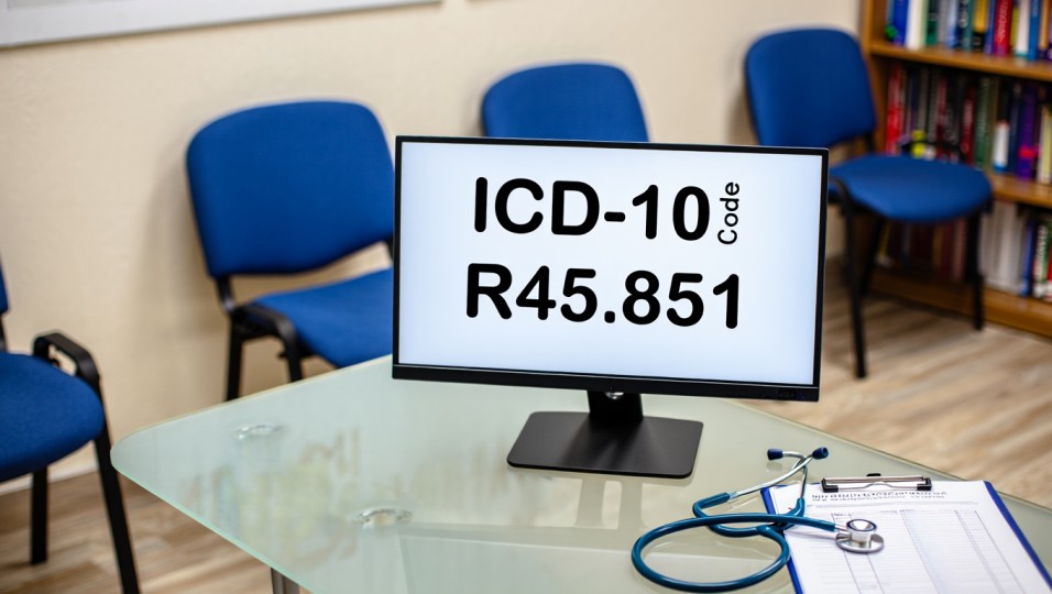 The ICD-10 Code for Suicidal Ideation: R45.851