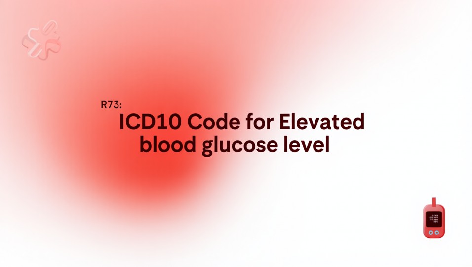 R73: ICD10 Code for Elevated blood glucose level