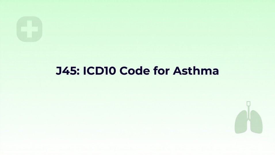 J45: ICD10 Code for Asthma