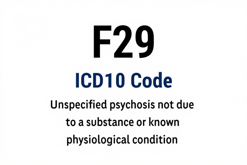 F29: ICD10 Code for Unspecified psychosis not due to a substance or ...