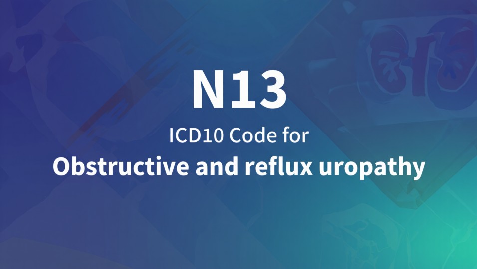 N13: ICD10 Code for Obstructive and reflux uropathy