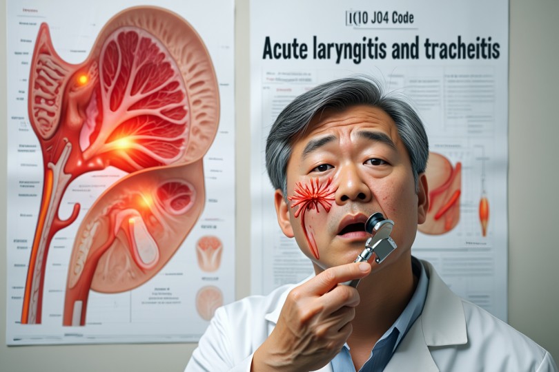 J04: ICD10 Code for Acute laryngitis and tracheitis
