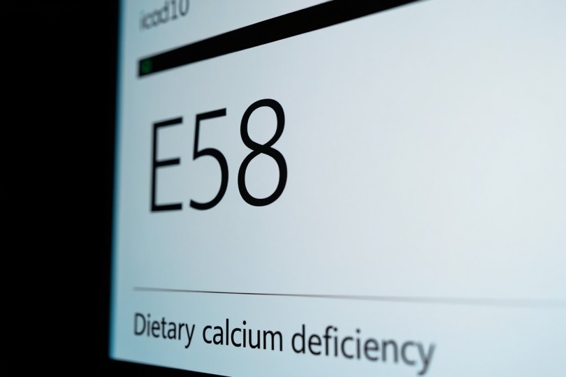 E58: ICD10 Code for Dietary calcium deficiency