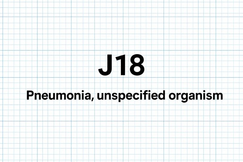 J18: ICD10 Code for Pneumonia, unspecified organism
