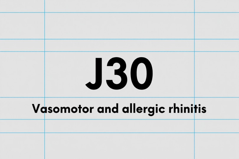 J30: ICD10 Code for Vasomotor and allergic rhinitis