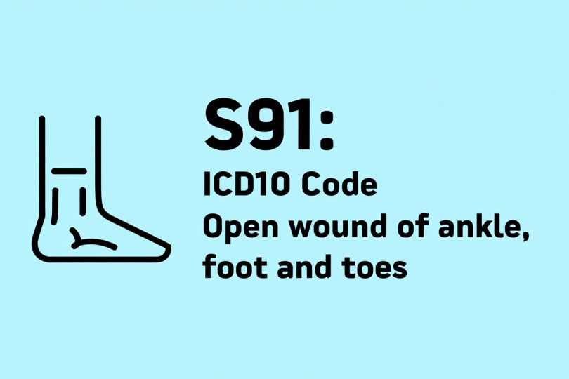 S91: ICD10 Code for Open wound of ankle, foot and toes