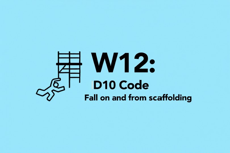 W12: ICD10 Code for Fall on and from scaffolding