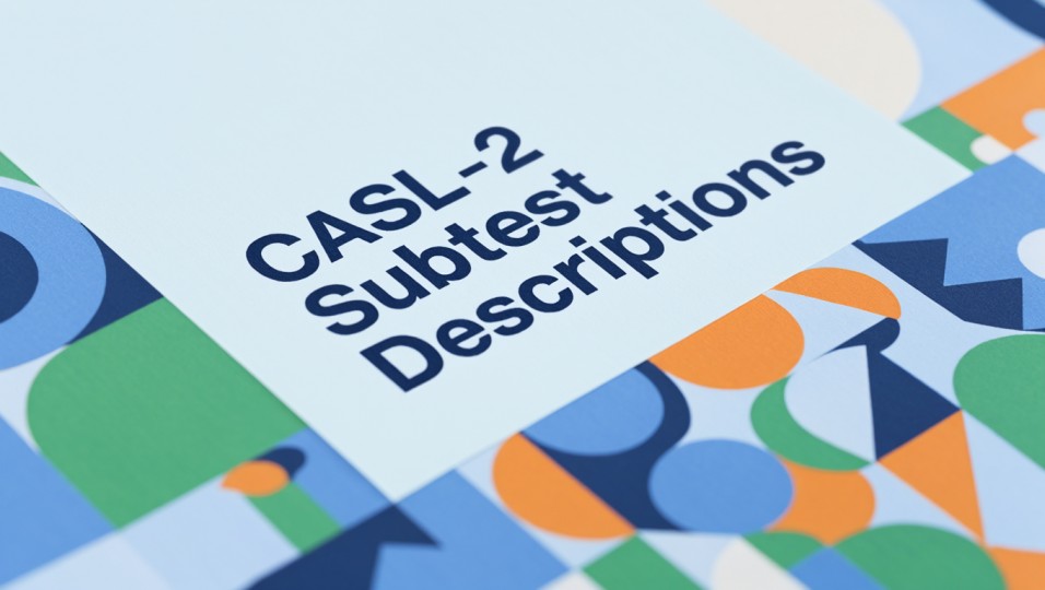 CASL-2 Subtest Descriptions