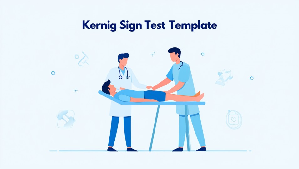 Kernig Sign Test Template