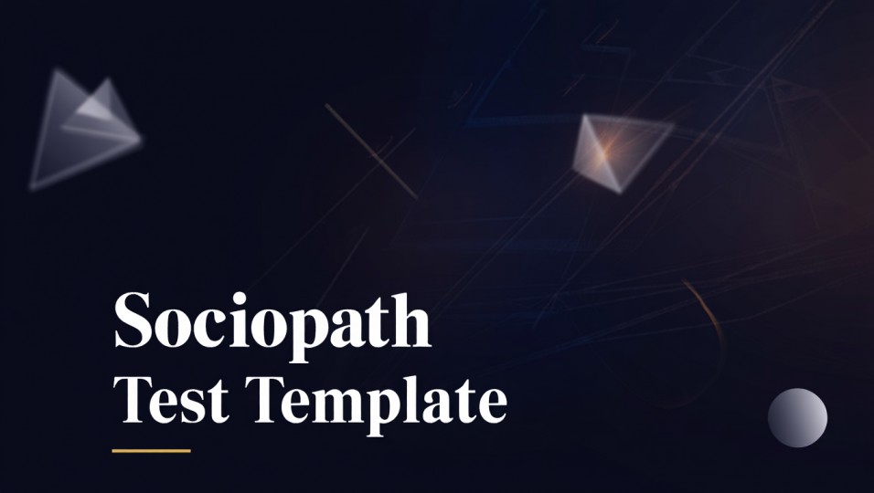 Sociopath Test Template