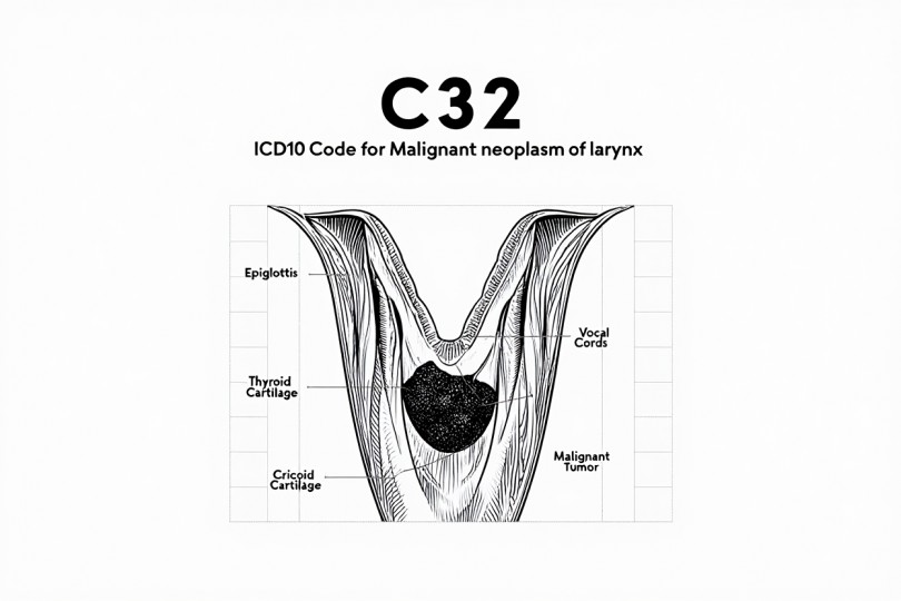C32: ICD10 Code for Malignant neoplasm of larynx