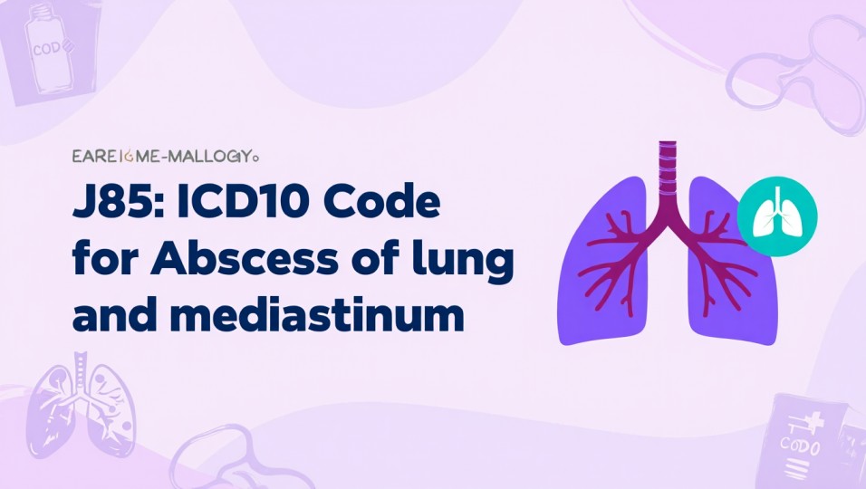 J85: ICD10 Code for Abscess of lung and mediastinum