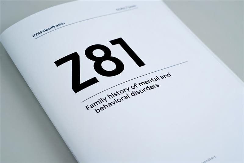 Z81: ICD10 Code for Family history of mental and behavioral disorders