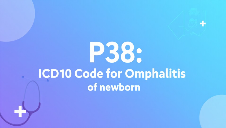P38: ICD10 Code for Omphalitis of newborn