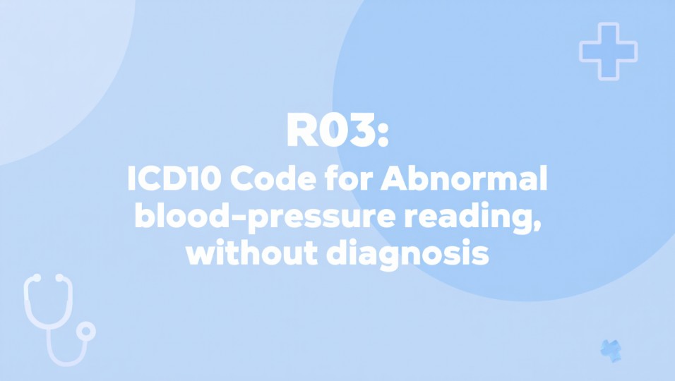 R03: ICD10 Code for Abnormal blood-pressure reading, , without diagnosis