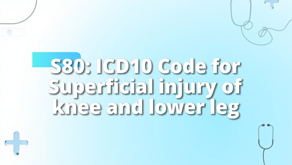 S80: ICD10 Code for Superficial injury of knee and lower leg