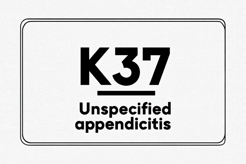 K37: ICD10 Code for Unspecified appendicitis