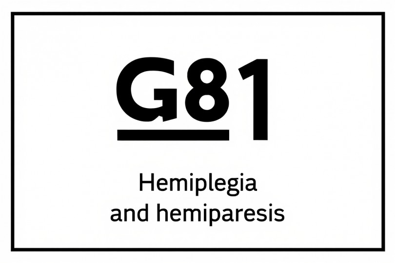 G81: ICD10 Code for Hemiplegia and hemiparesis