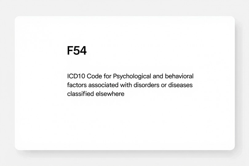 F54: ICD10 Code for Psychological and behavioral factors associated ...