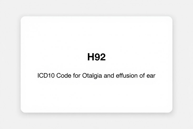 H92: ICD10 Code for Otalgia and effusion of ear