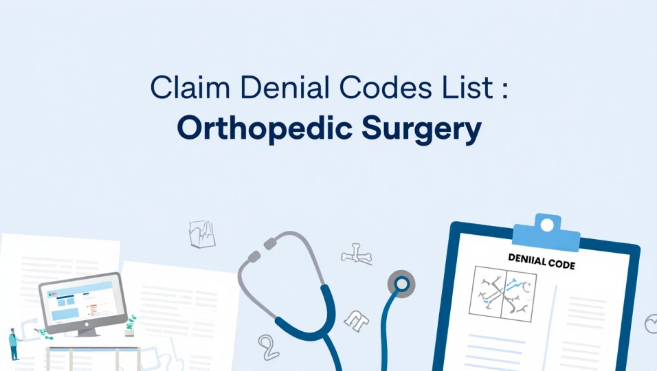 Claim Denial Codes List : Orthopedic Surgery
