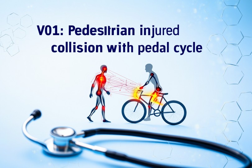 V01: Pedestrian injured in collision with pedal cycle