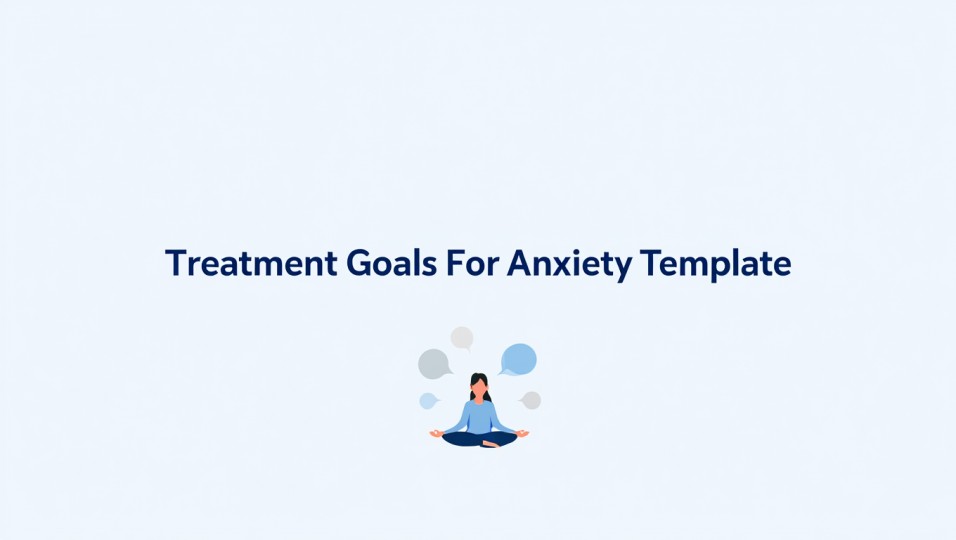 Treatment Goals For Anxiety Template