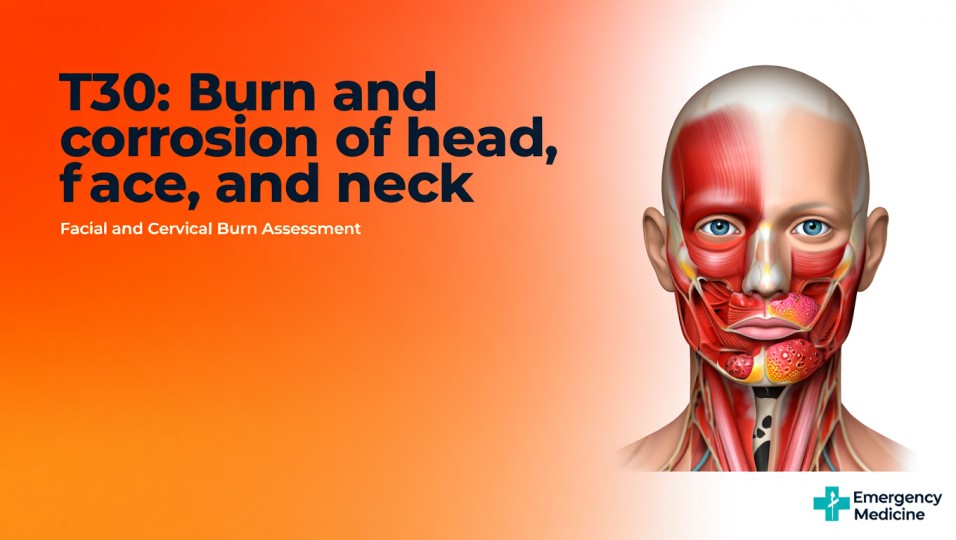 T30: Burn and corrosion of head, face, and neck