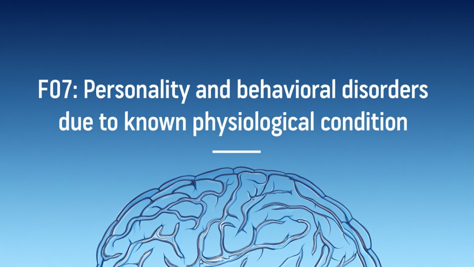 F07: Personality and behavioral disorders due to known physiological ...