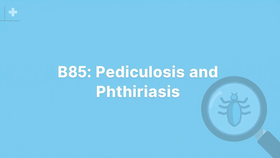 B85: Pediculosis and phthiriasis