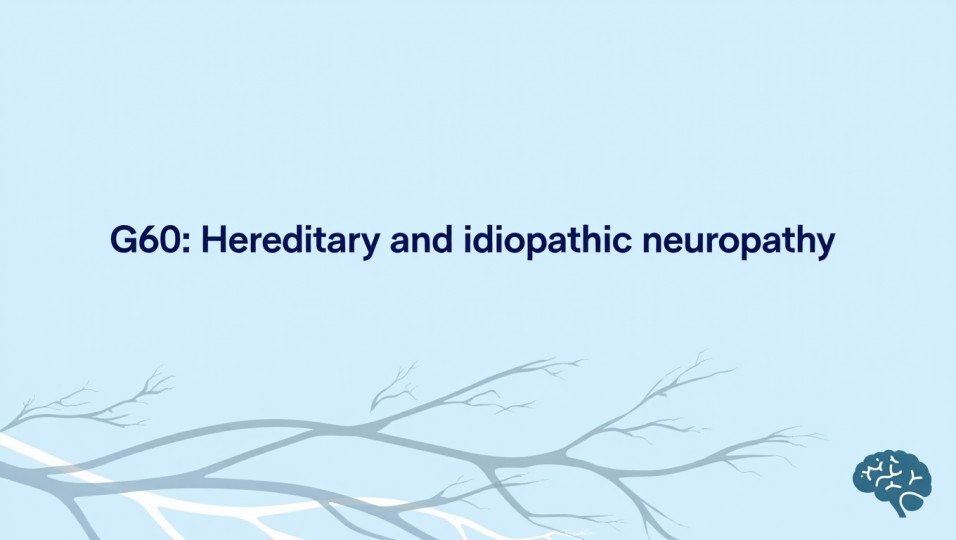 G60: Hereditary and idiopathic neuropathy