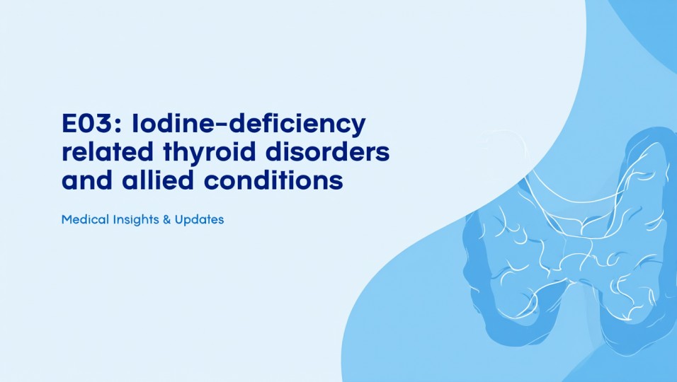 E03: Iodine-deficiency related thyroid disorders and allied conditions