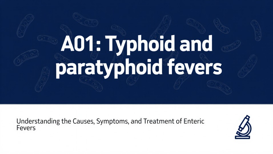 A01: Typhoid and paratyphoid fevers