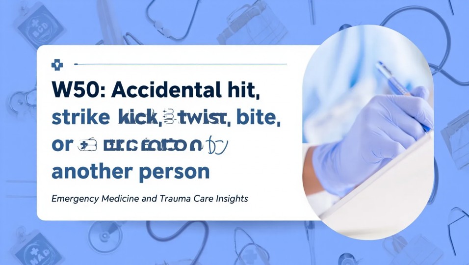 W50: Accidental hit, strike, kick, twist, bite, or scratch by another ...