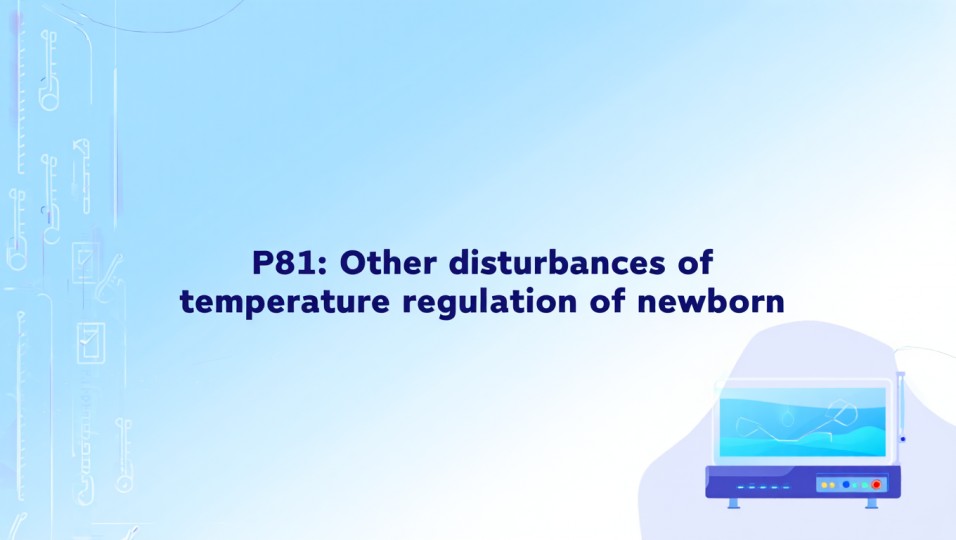P81: Other disturbances of temperature regulation of newborn