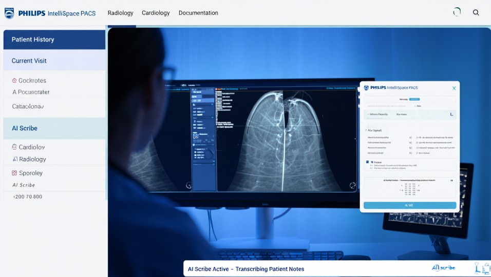 AI medical scribe & Progress notetaker for Philips IntelliSpace PACS