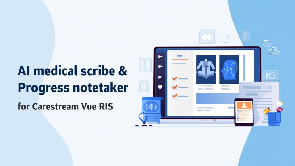 AI medical scribe & Progress notetaker for Carestream Vue RIS