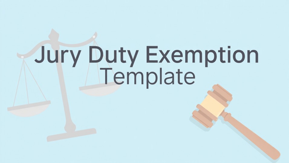 Jury Duty Exemption Template