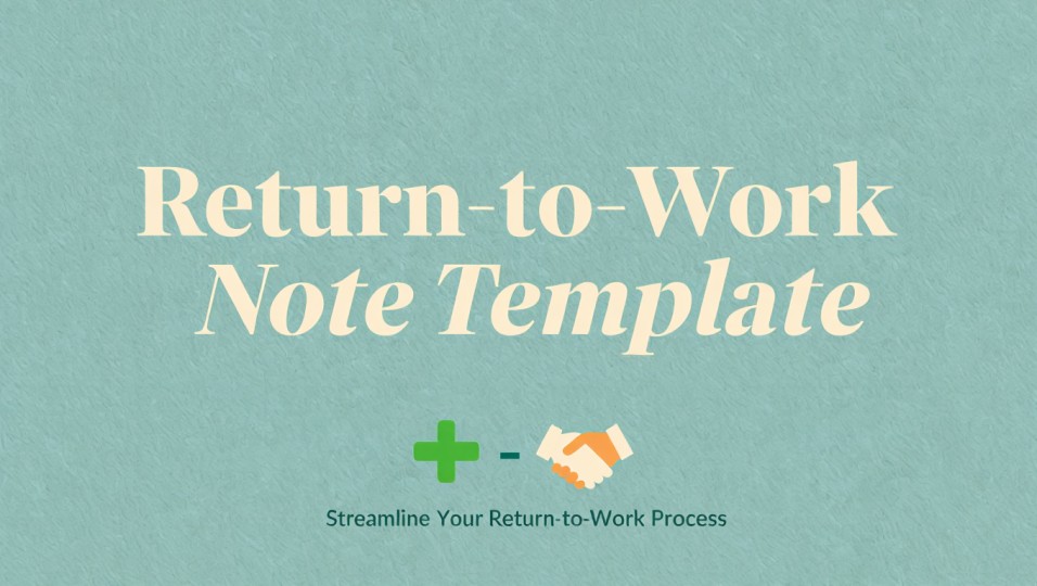 Return-to-Work Note Template