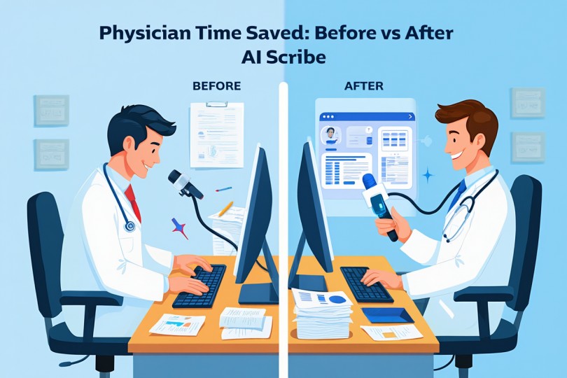 Physician Time Saved: Before vs After AI Scribe